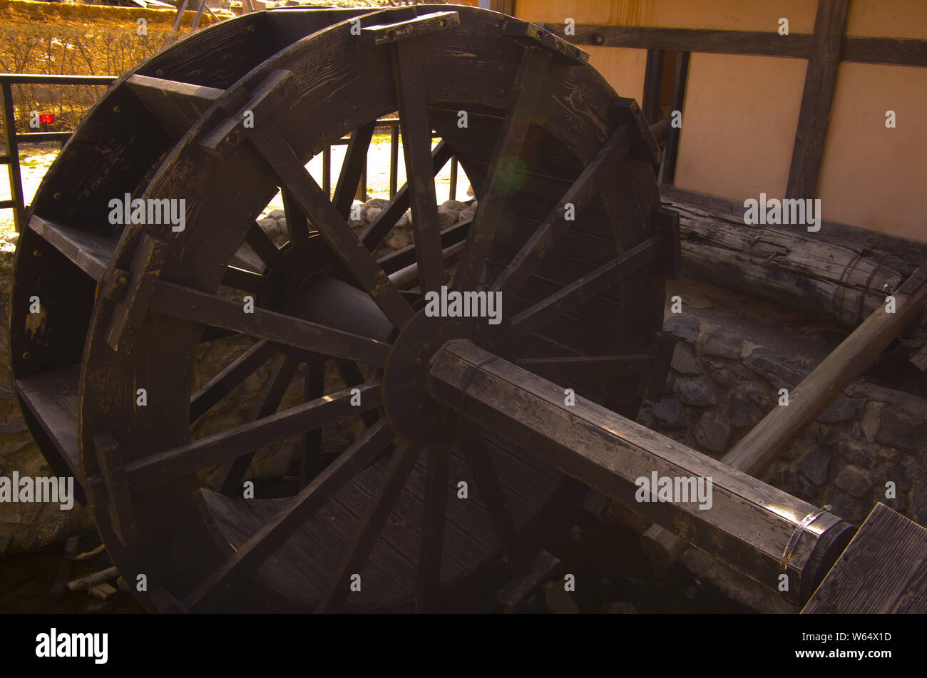 korean traditional waterwheel Stock Photo - Alamy