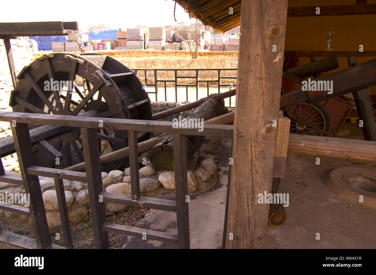 korean traditional waterwheel Stock Photo - Alamy