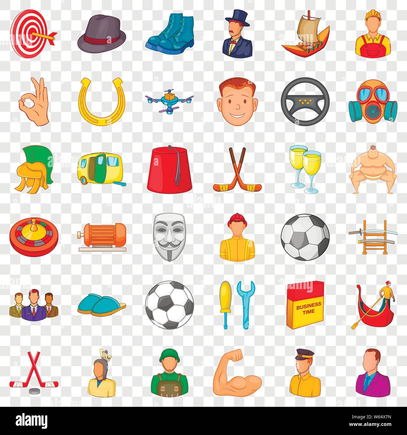 Father day icons set, cartoon style Stock Vector Image & Art - Alamy