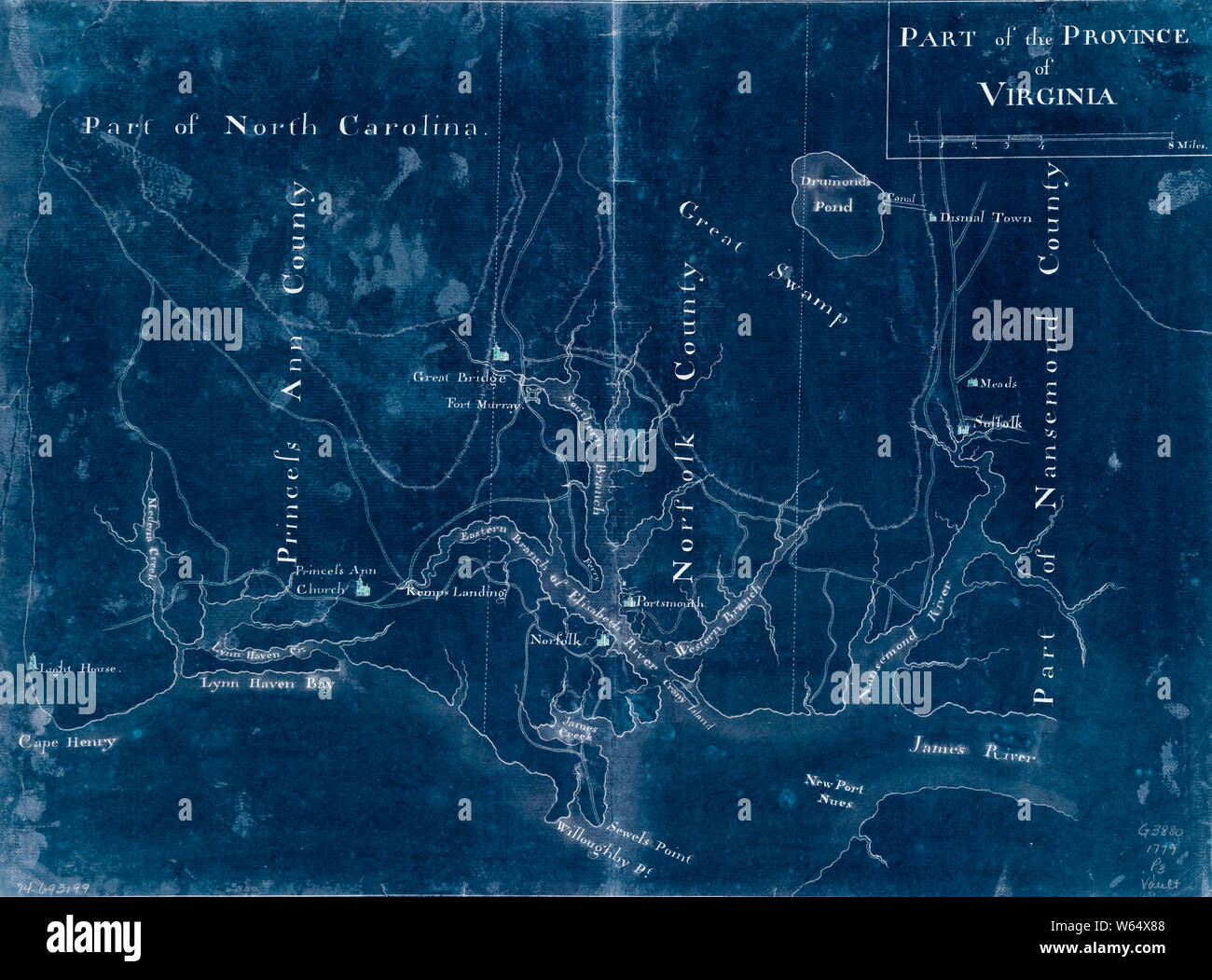 Map of virginia 1750 hi-res stock photography and images - Alamy