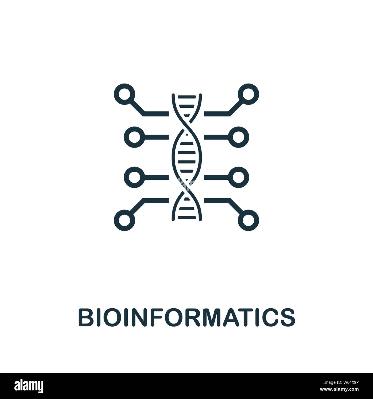 Bioinformatics icon symbol. Creative sign from science icons collection ...