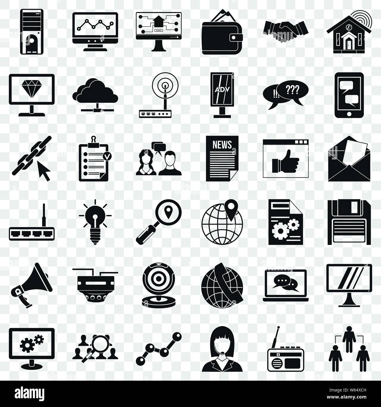 Helpdesk icons set, simple style Stock Vector Image & Art - Alamy