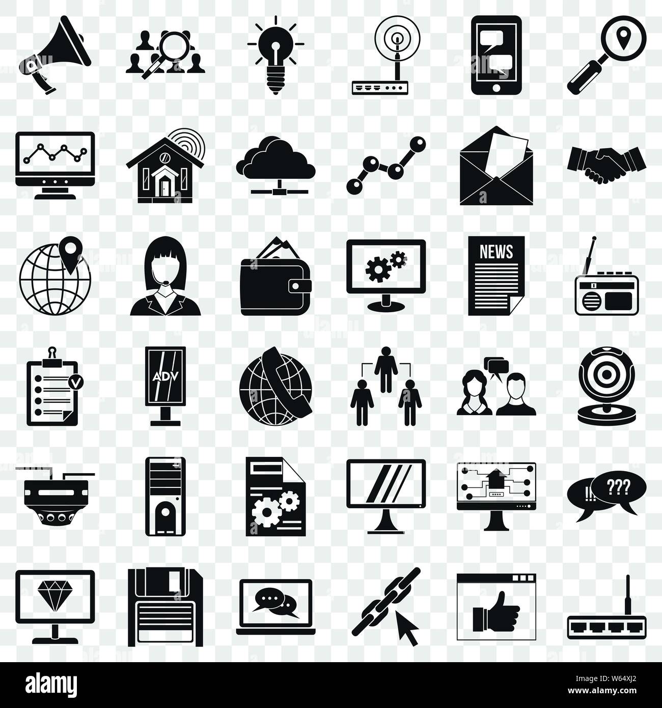 Support icons set, simple style Stock Vector Image & Art - Alamy