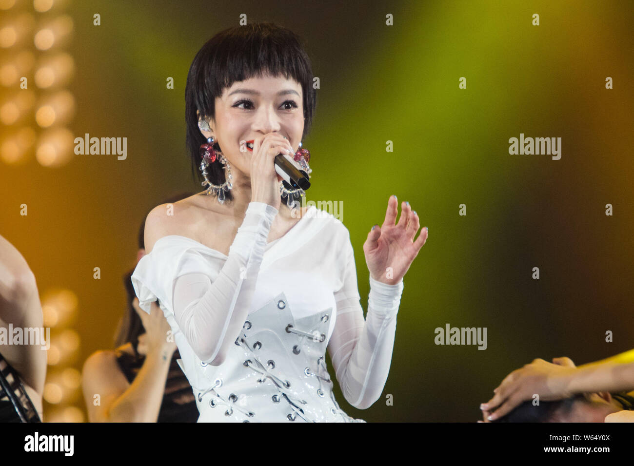Taiwanese singer and actress Angela Chang performs during her "Journey ...