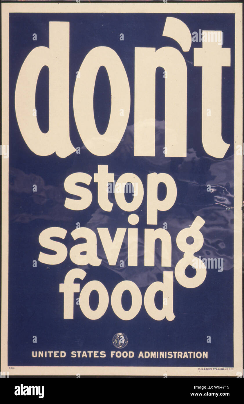 Don't Stop Saving Food Stock Photo - Alamy