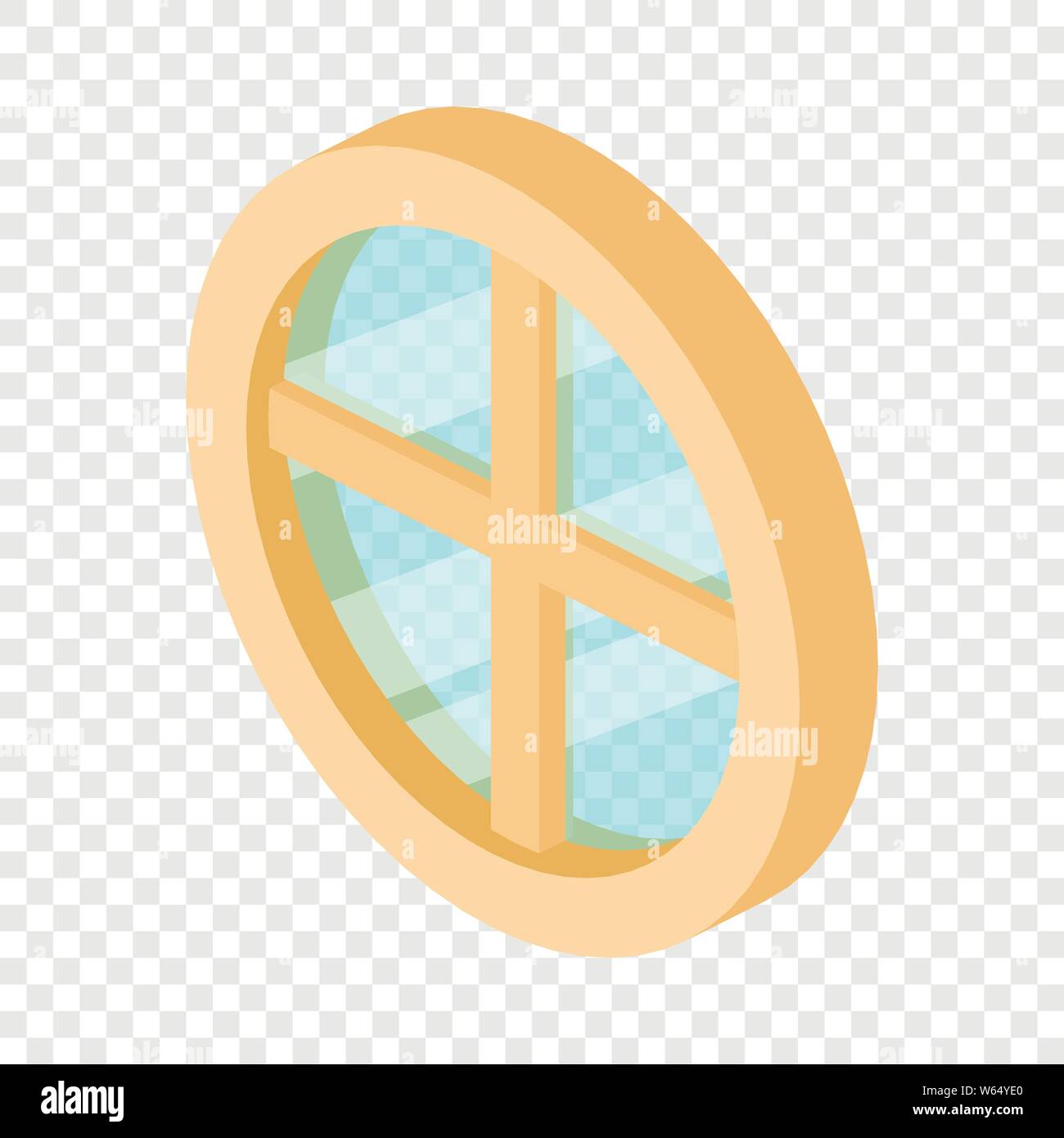 Round window frame icon, isometric 3d style Stock Vector Image & Art ...