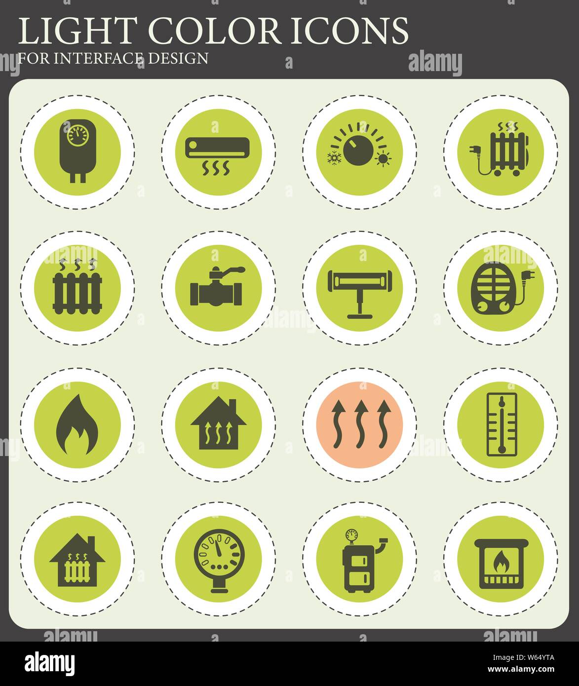 heating web icons for user interface design Stock Vector Image & Art ...