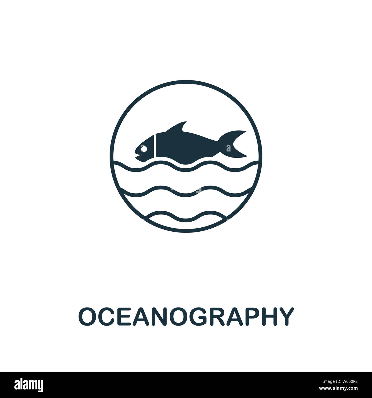 Oceanography icon symbol. Creative sign from science icons collection ...