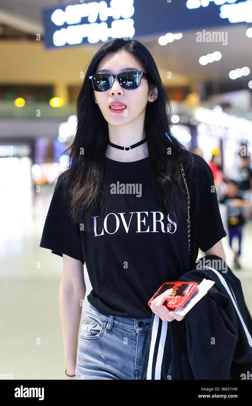 Chinese model Xi Mengyao, better known as Ming Xi, arrives at the ...