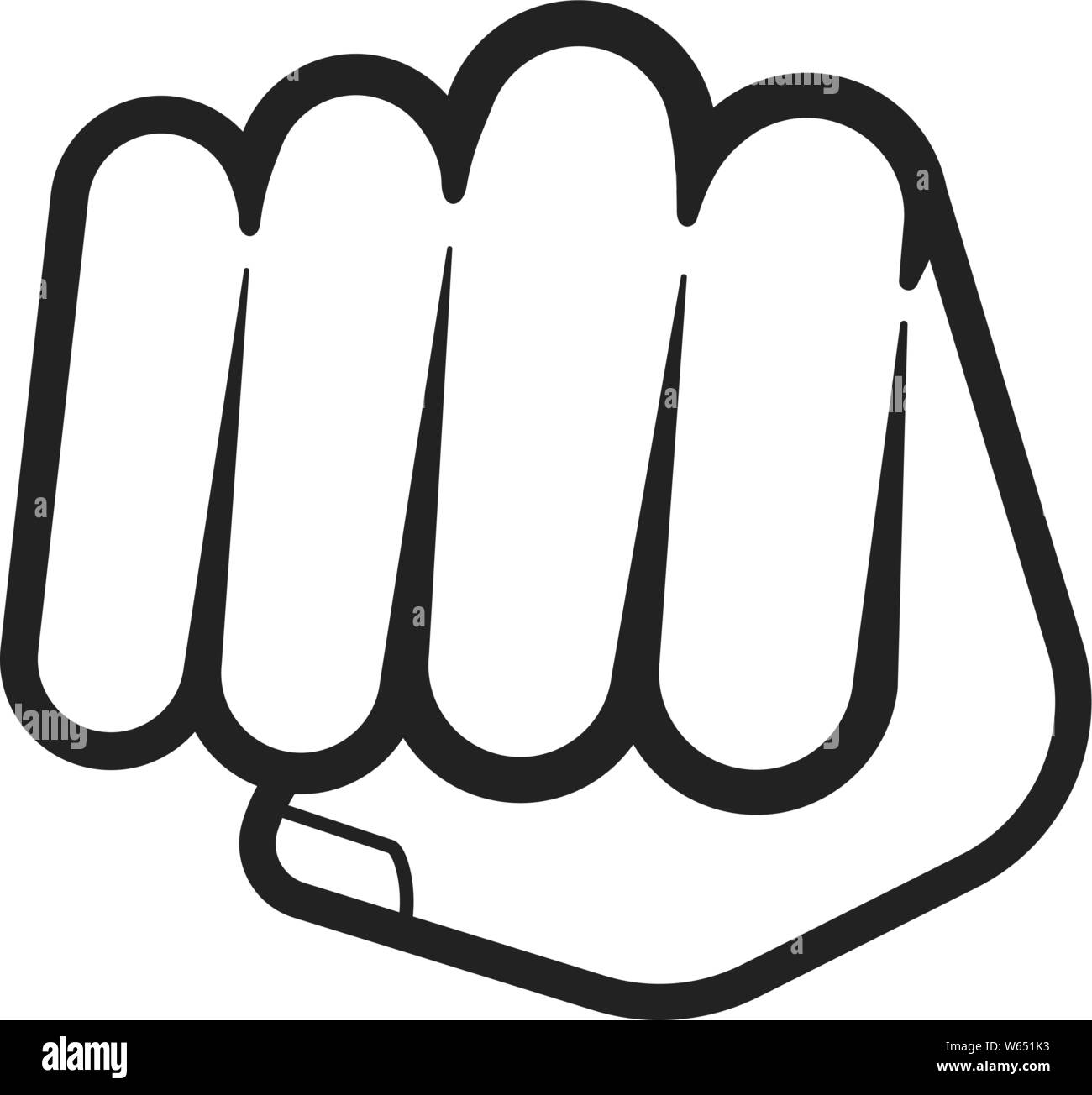 Vector illustration. Right hand fist. Front point of view Stock Vector ...