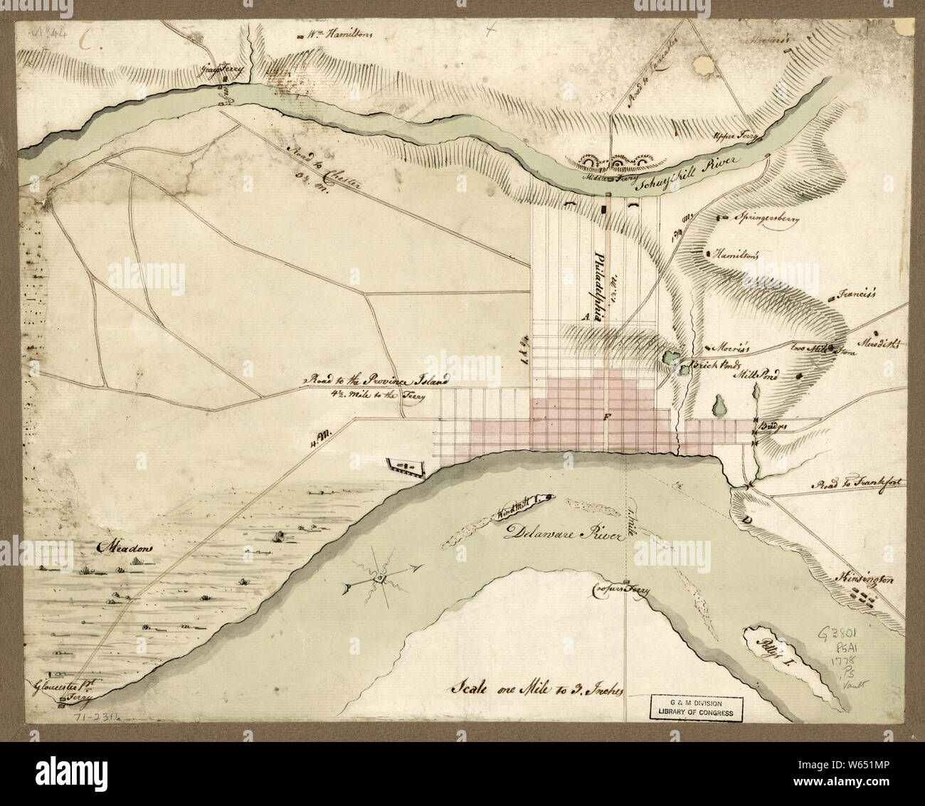 American Revolutionary War Era Maps 1750-1786 670 Philadelphia and ...