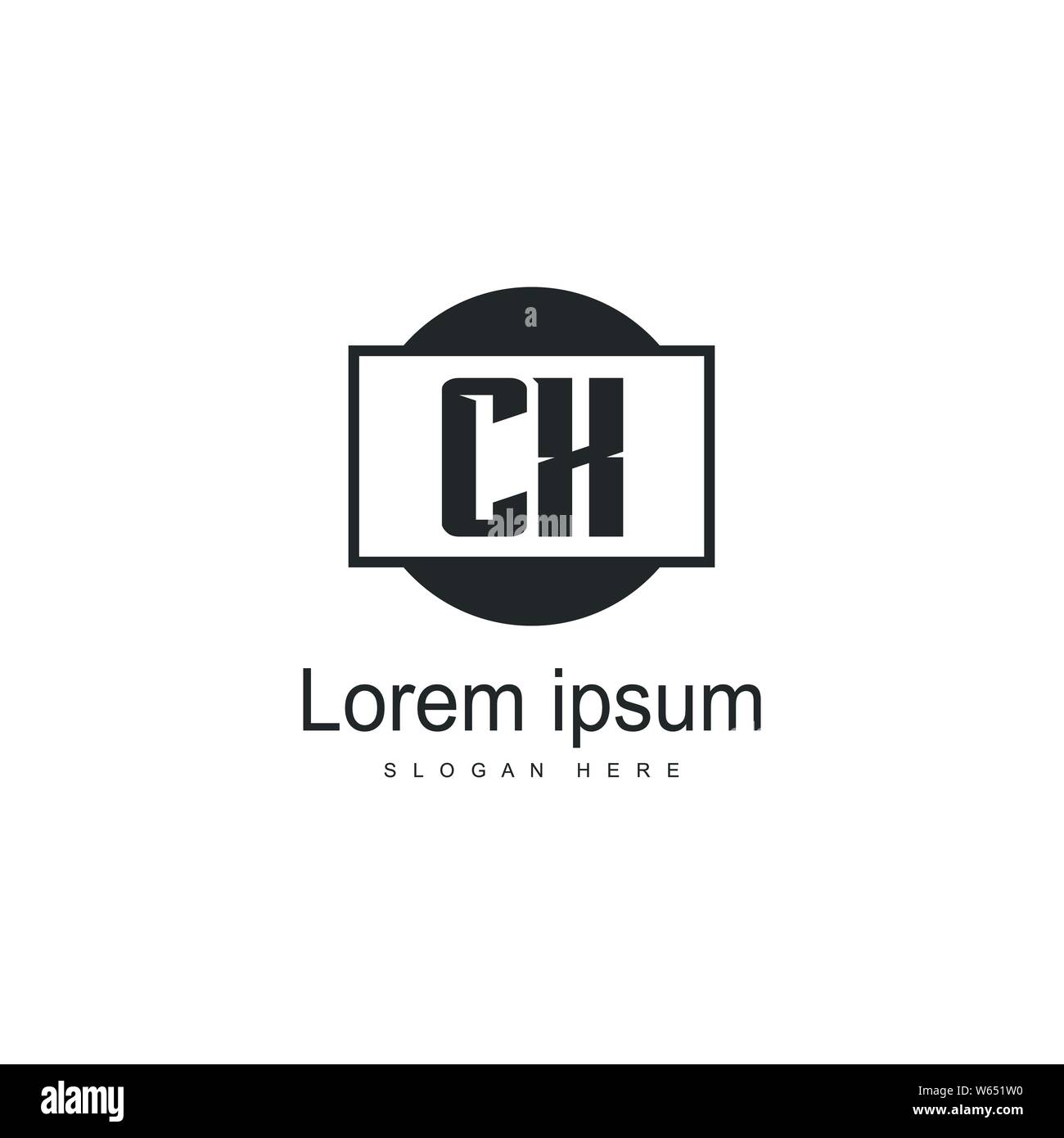 Initial CX logo template with modern frame. Minimalist CX letter logo ...