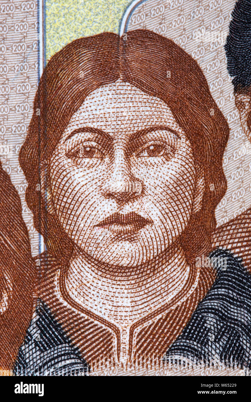Bartolina Sisa portrait from Bolivian money Stock Photo - Alamy