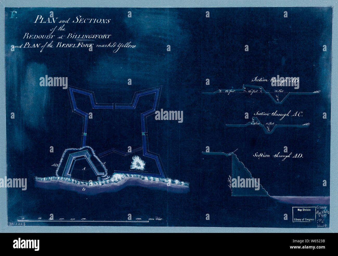 American Revolutionary War Era Maps 1750-1786 679 Plan and sections of ...