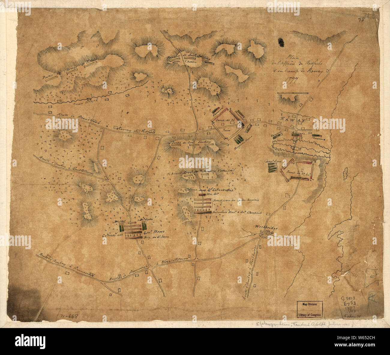 American Revolutionary War Era Maps 1750-1786 682 Plan de l'affaire de ...