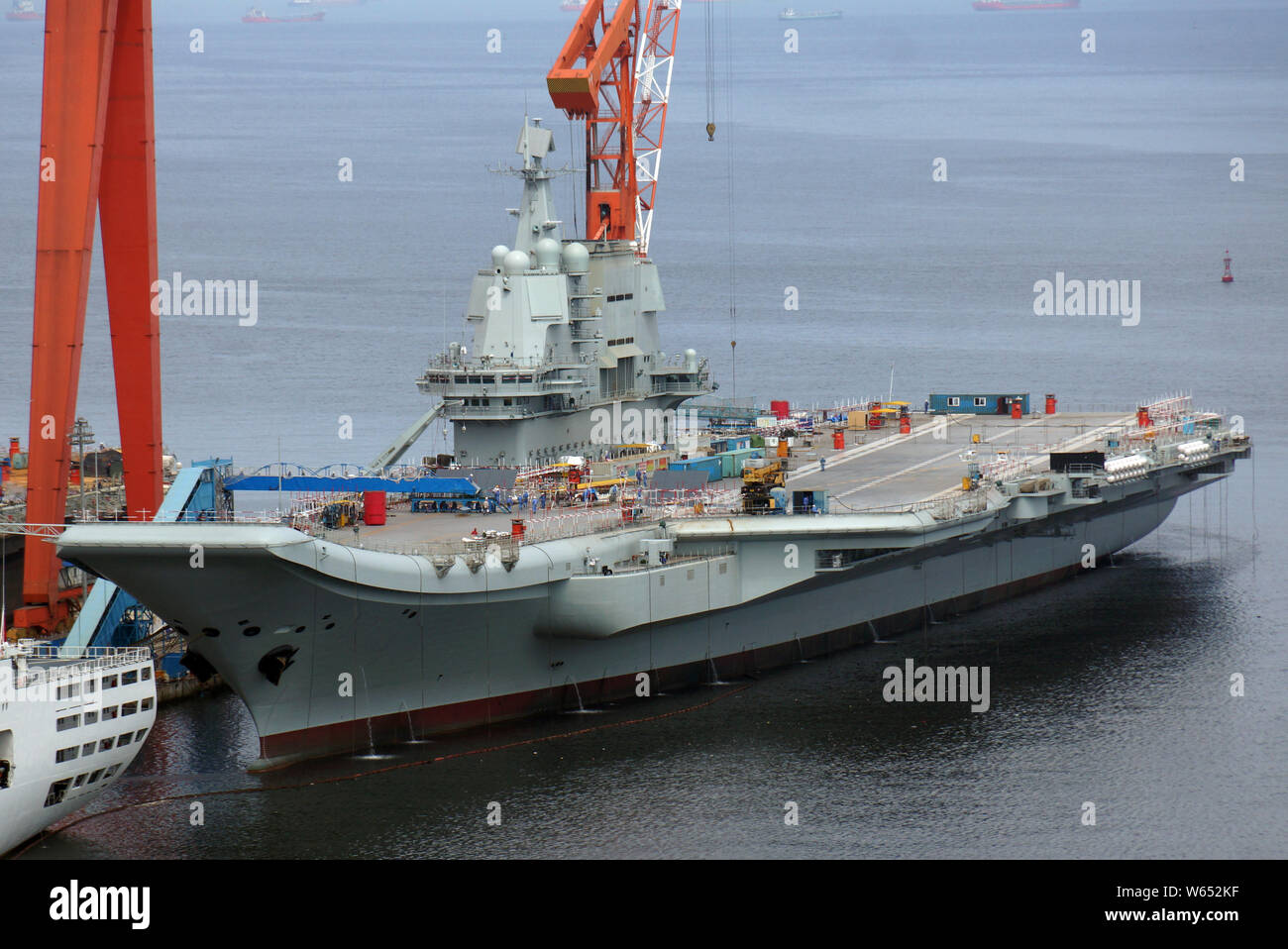 China's first domestically built aircraft carrier, the Type 001A, is ...