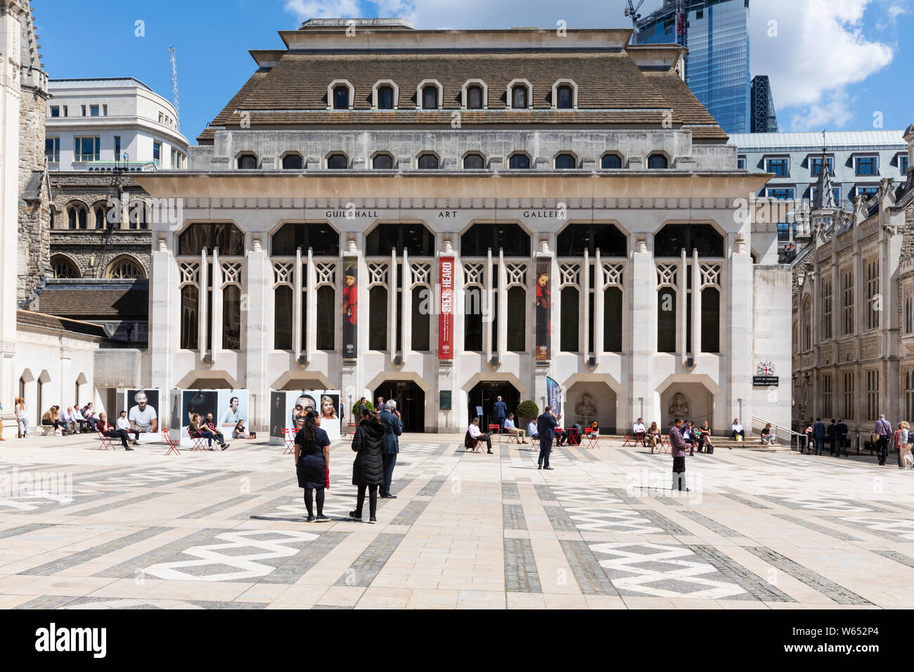 The Guildhall Art Gallery in the City of London, England, UK Stock ...