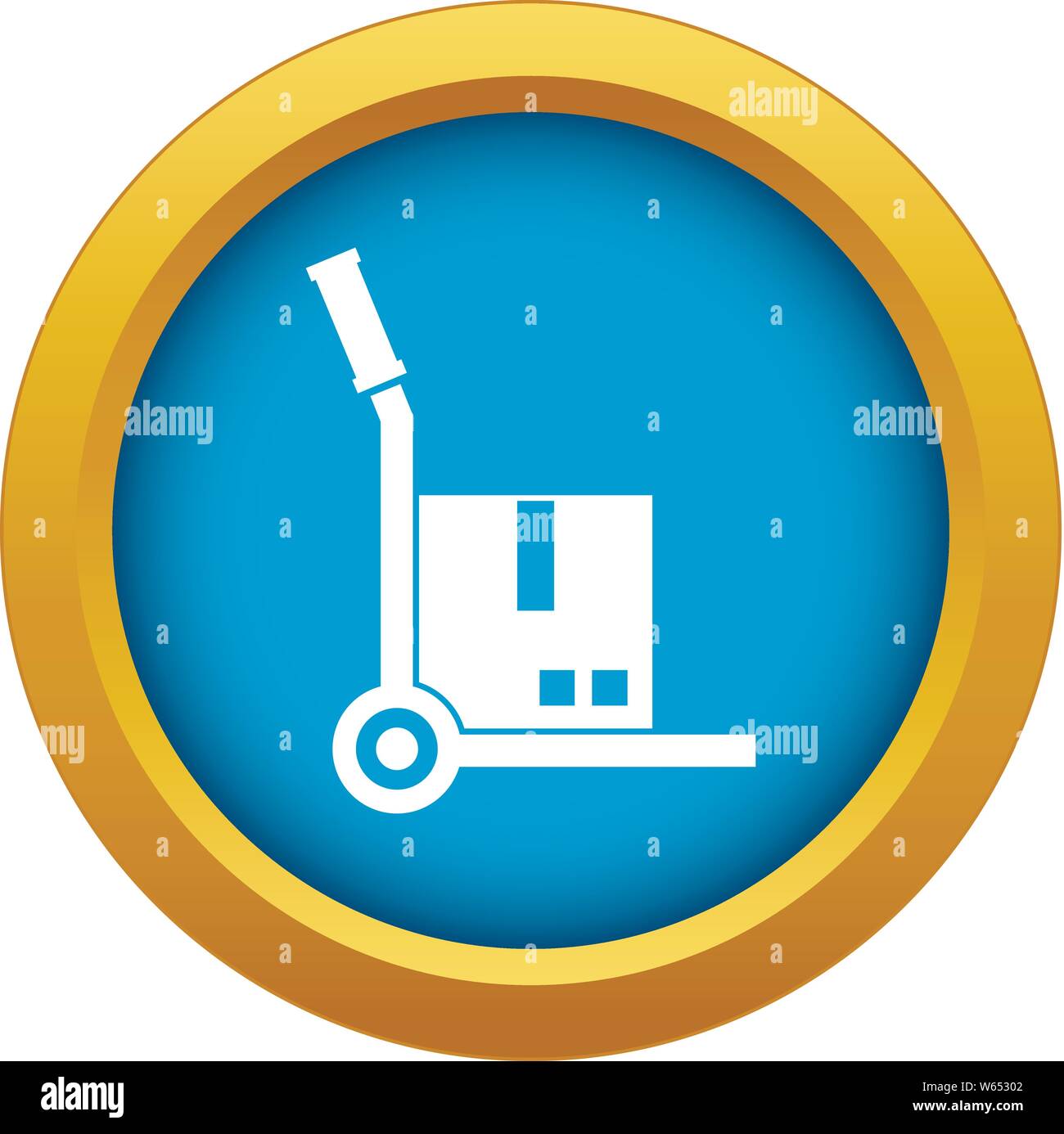 Truck with cargo icon blue vector isolated Stock Vector Image & Art - Alamy