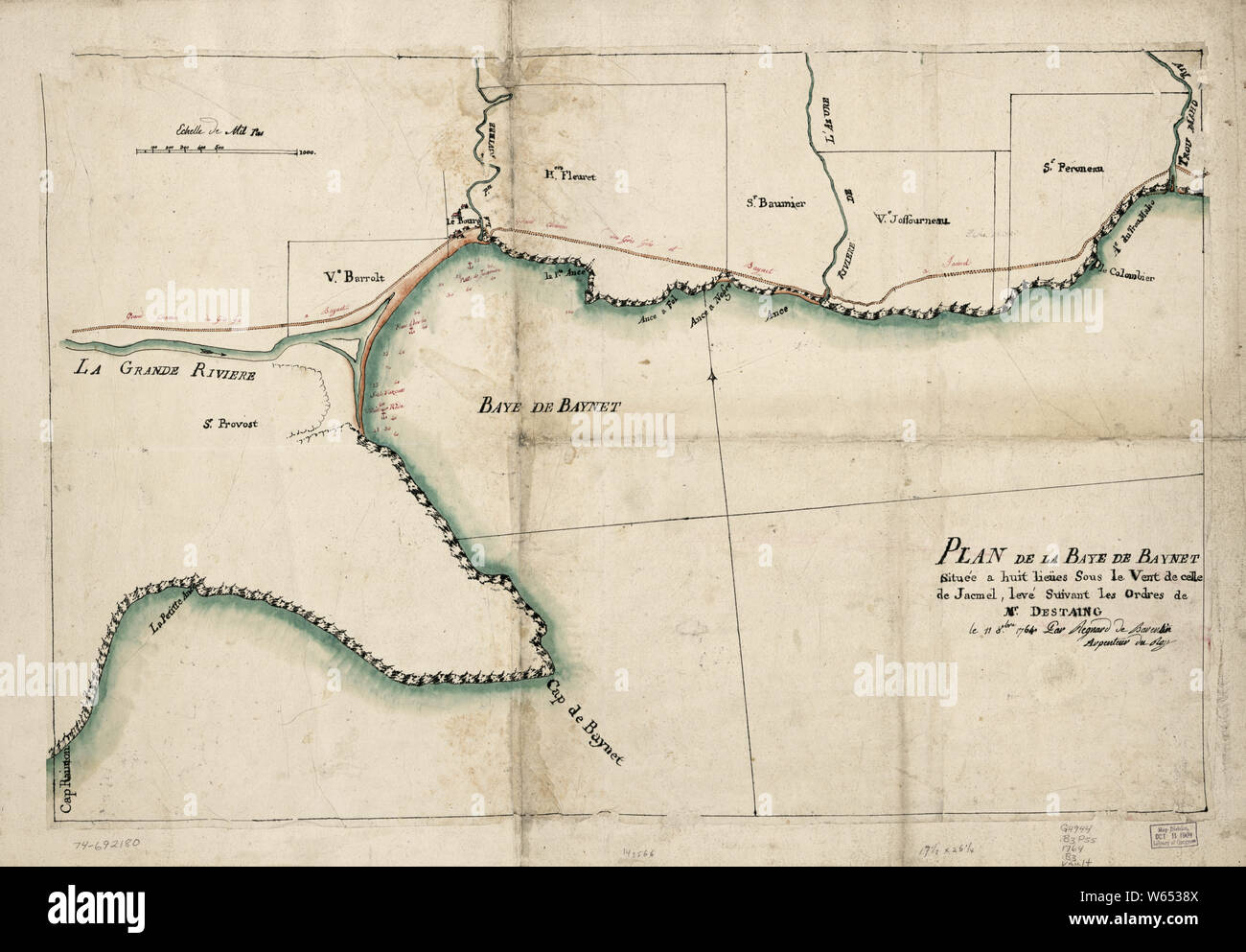 American Revolutionary War Era Maps 1750-1786 691 Plan de la Baye de ...
