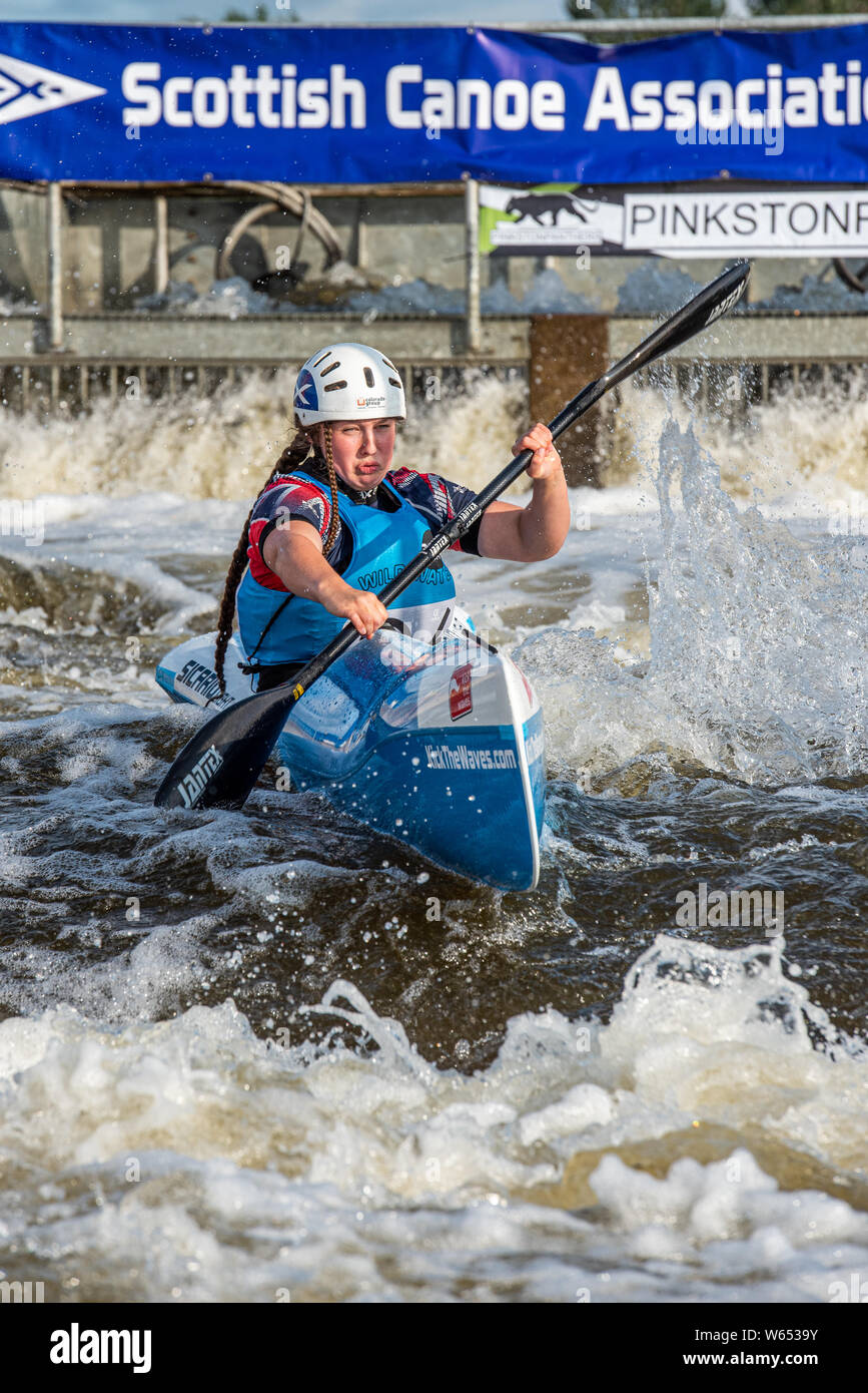 GLASGOW, SCOTLAND - JULY 12 2019 Laura Milne of Scotland competes at ...