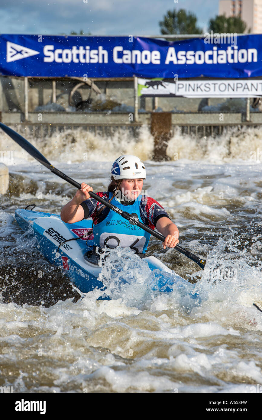 GLASGOW, SCOTLAND - JULY 12 2019 Laura Milne of Scotland competes at ...