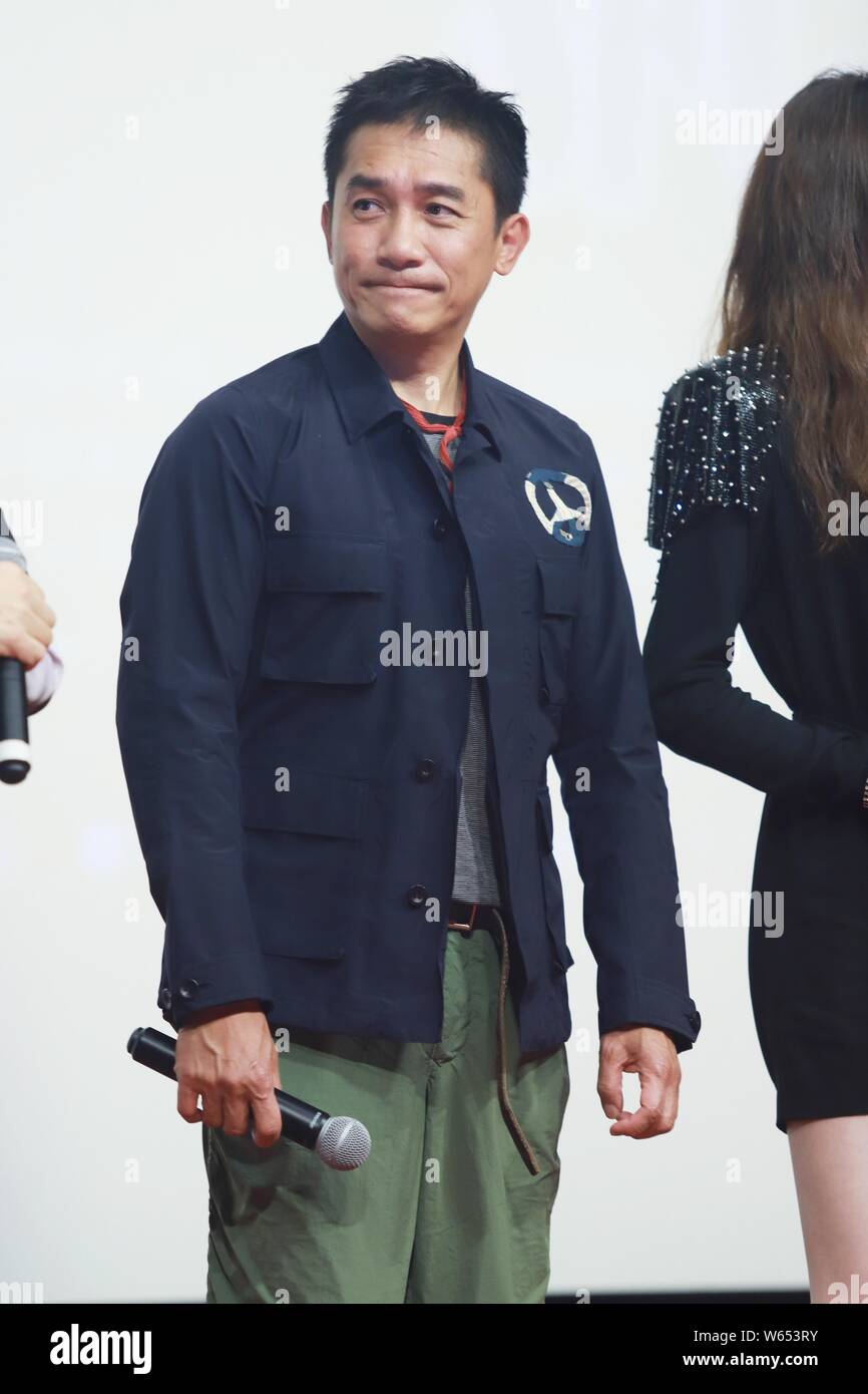 Hong Kong singer and actor Tony Leung Chiu-wai attends a road show for ...