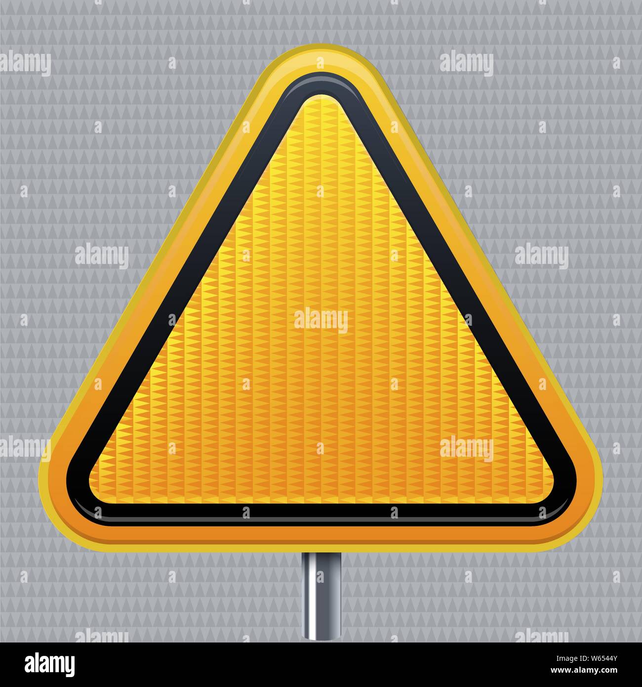 Vector illustration. Warning signal. Traffic road signal with ...