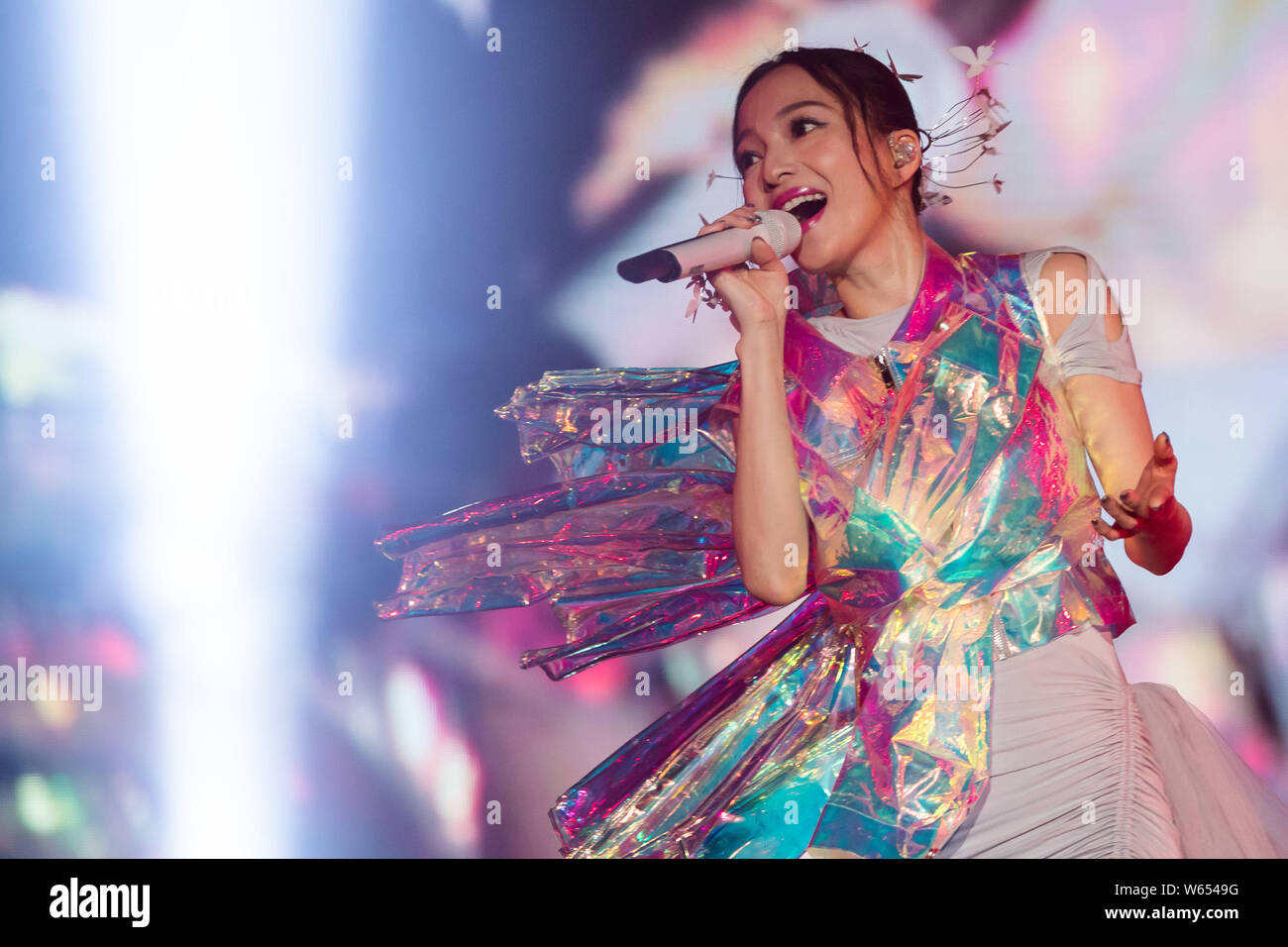 Taiwanese singer and actress Angela Chang performs during her "Journey ...