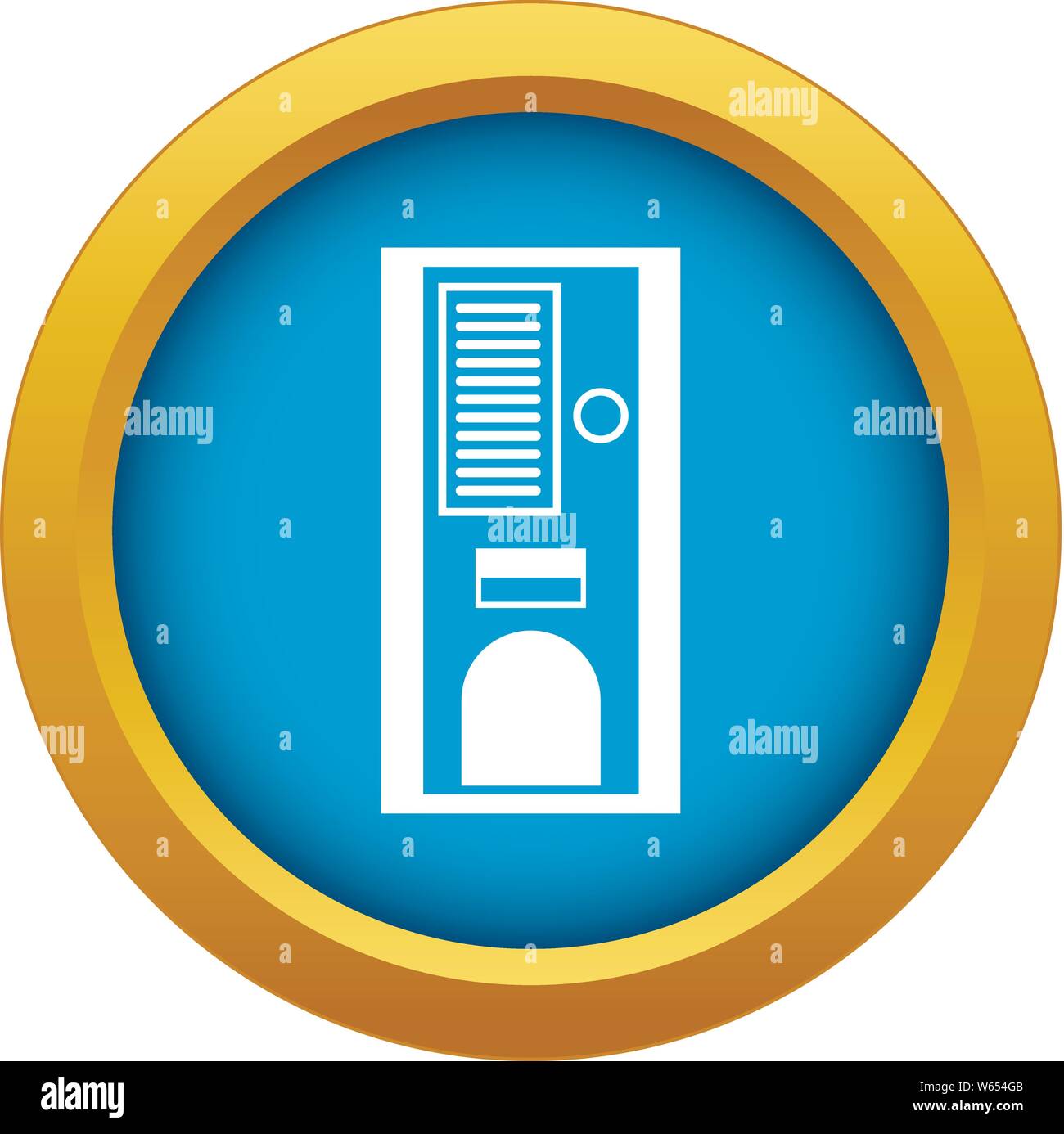 Coffee vending machine icon blue vector isolated Stock Vector Image ...