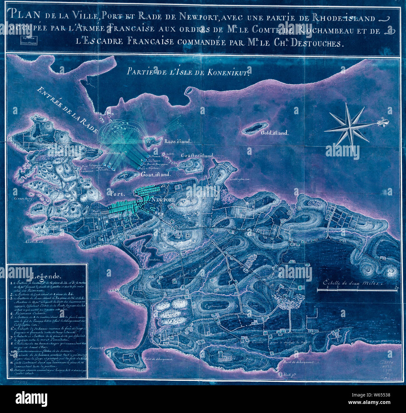 American Revolutionary War Era Maps 1750-1786 710 Plan de la ville port ...