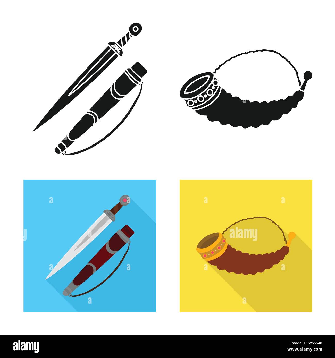 Vector illustration of culture and sightseeing sign. Collection of ...