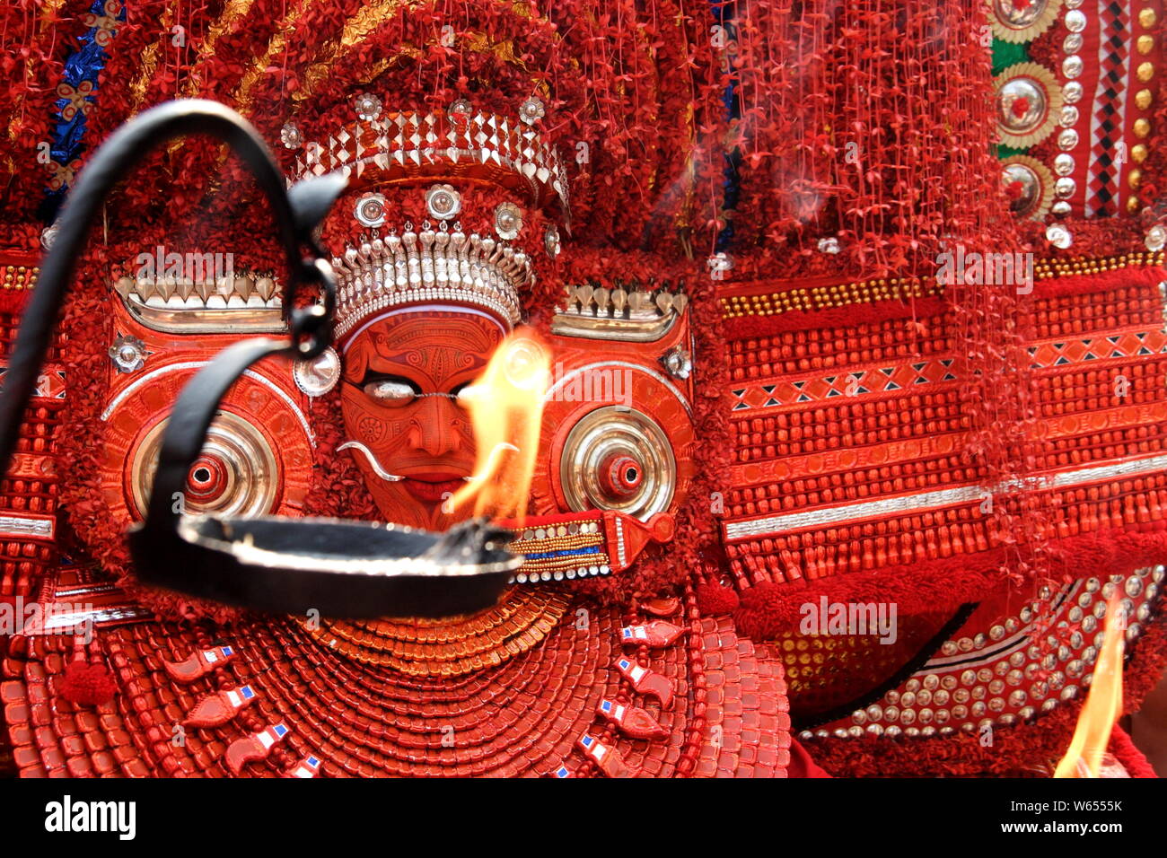 The close shot of Theyyam Performer Stock Photo - Alamy