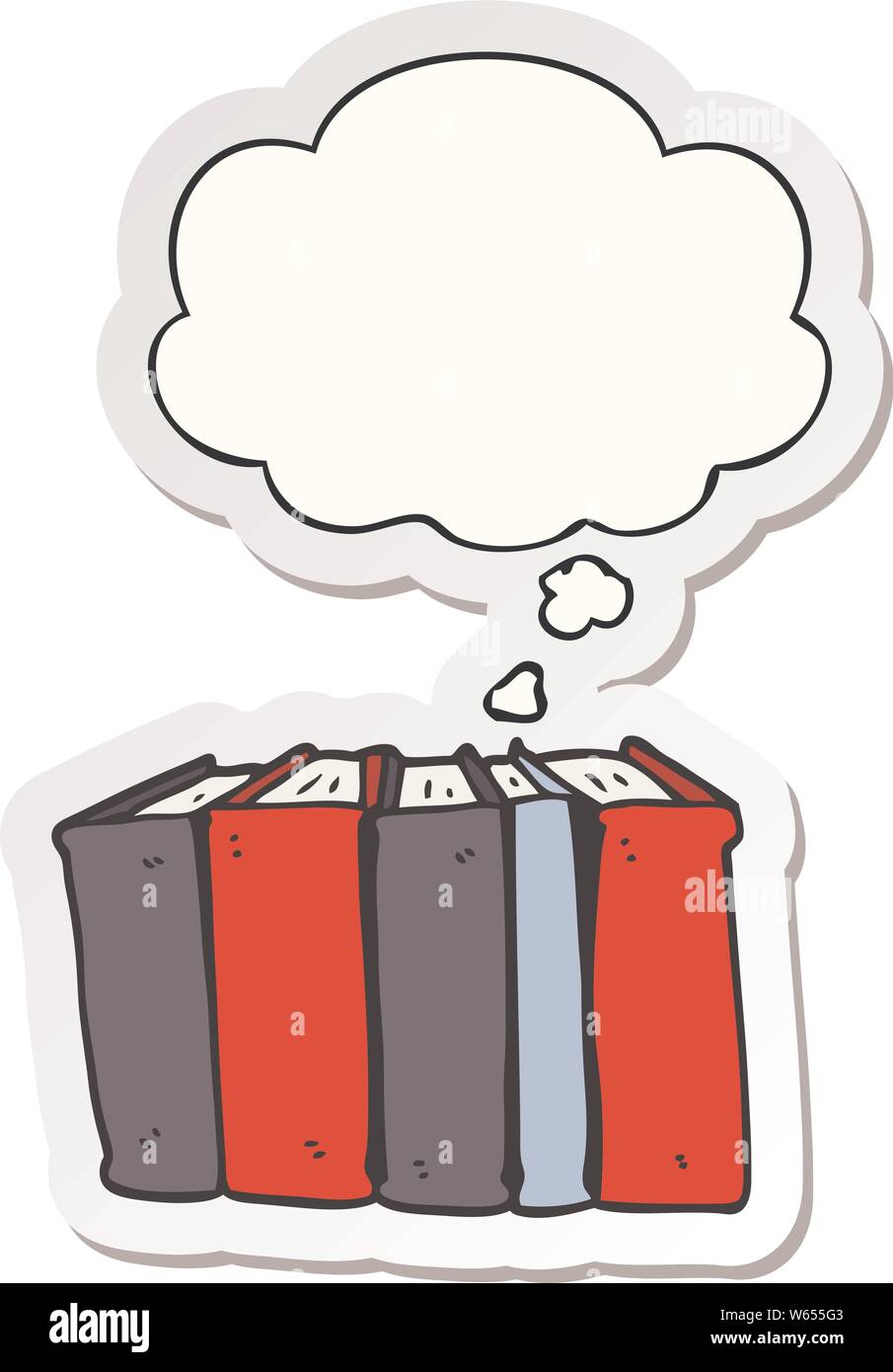 Cartoon books thinking Cut Out Stock Images & Pictures - Alamy