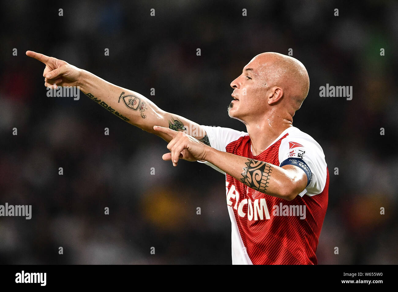Andrea Raggi of Association Sportive de Monaco FC reacts in the Trophee ...