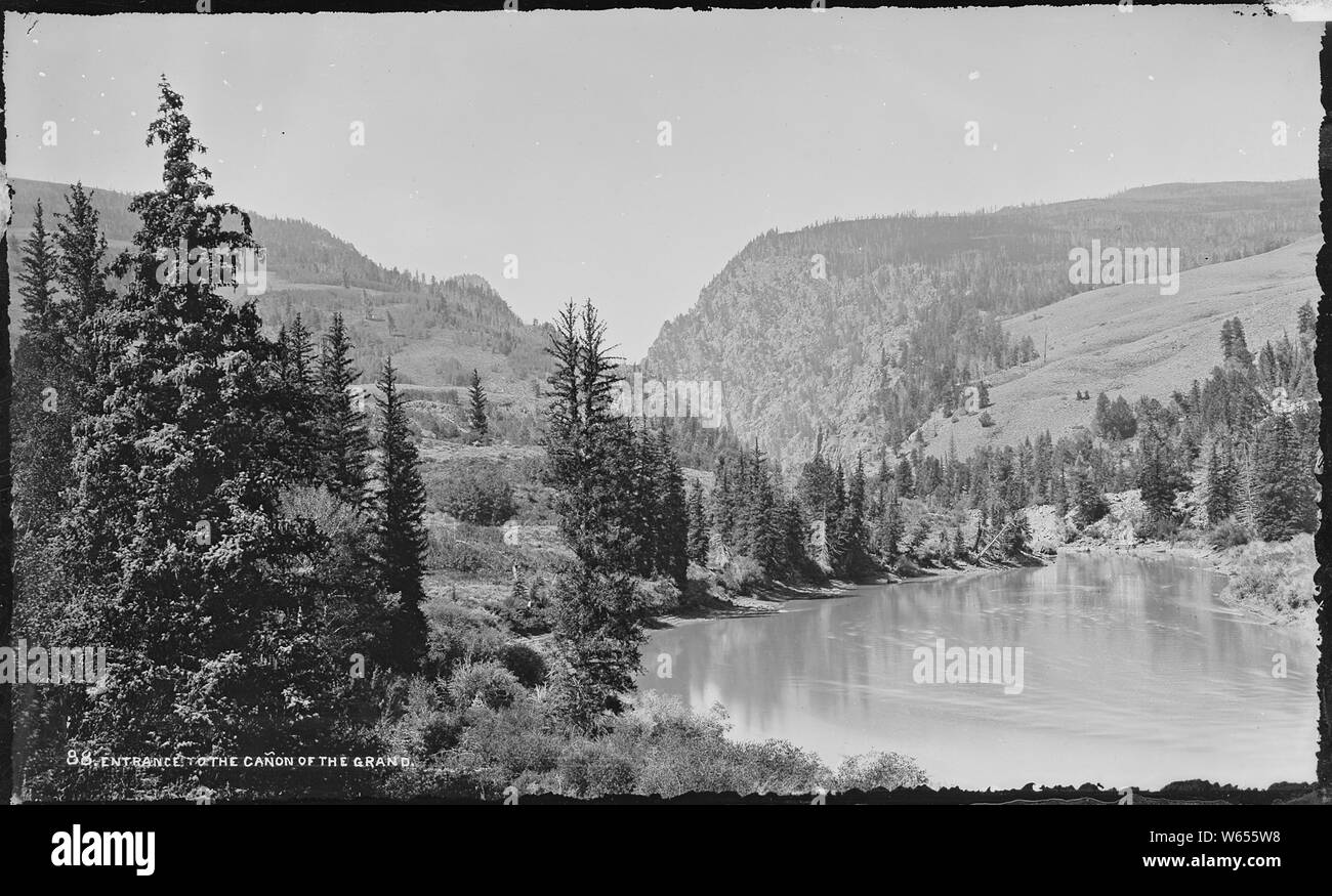 Entrance to Gore Canyon of the Colorado. Grand County, Colorado Stock ...