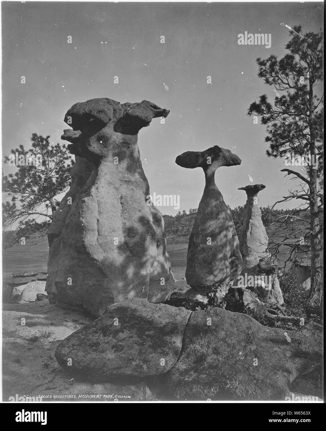 Eroded desert landscape Black and White Stock Photos & Images - Alamy