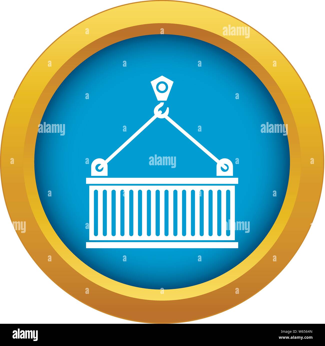 Crane with load icon blue vector isolated Stock Vector Image & Art - Alamy