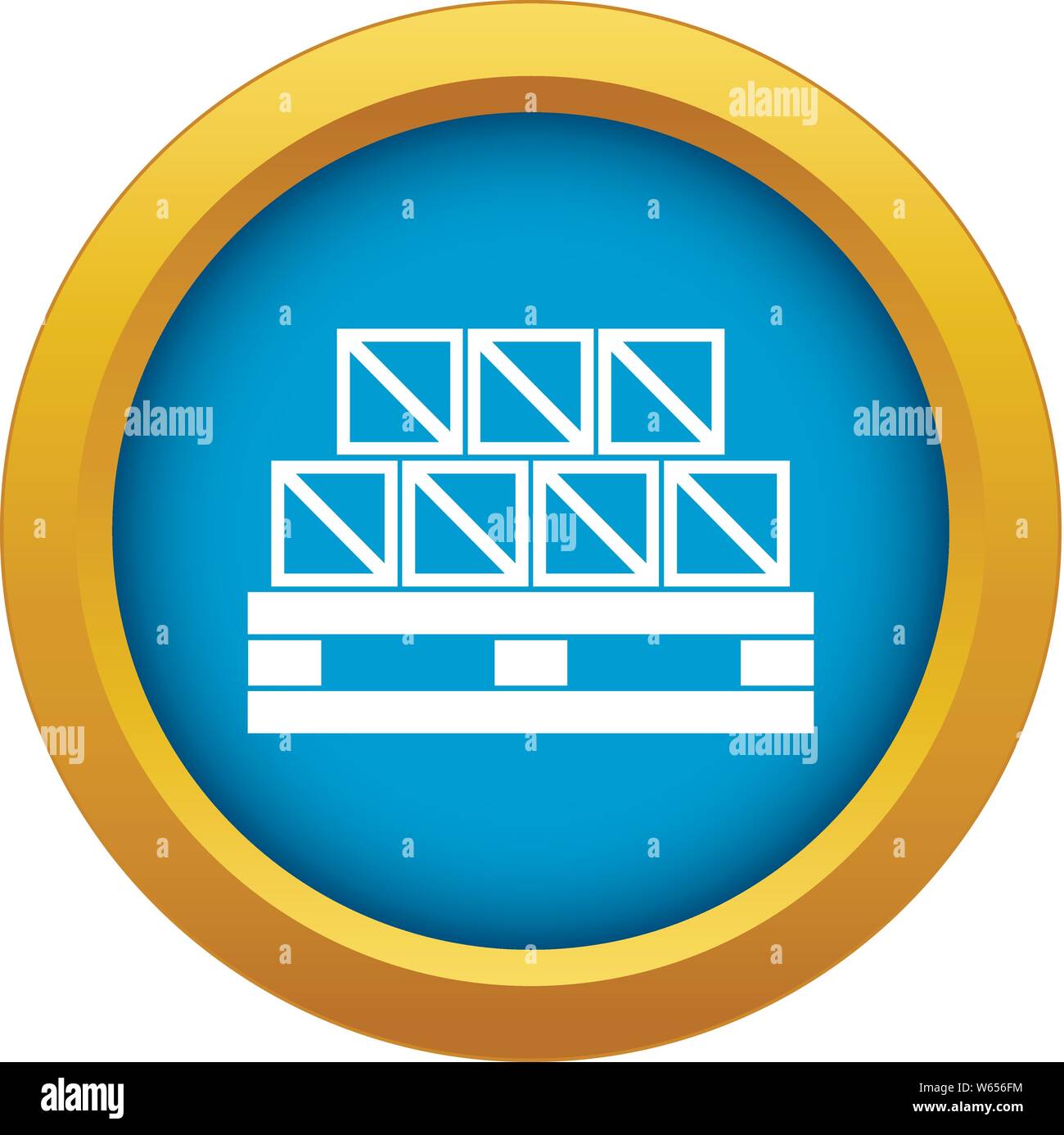 Boxes goods icon blue vector isolated Stock Vector Image & Art - Alamy