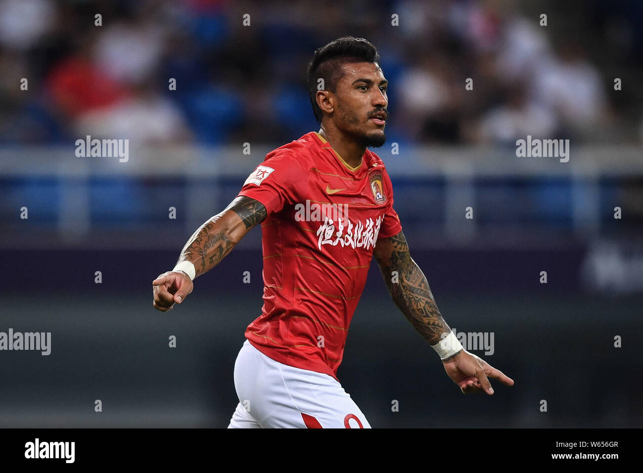 Brazilian football player Paulinho of Guangzhou Evergrande Taobao ...