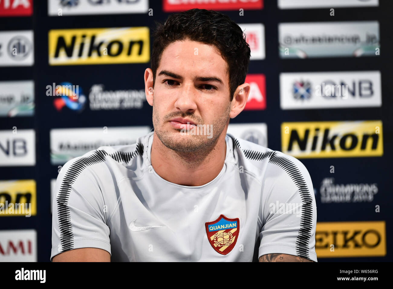 Brazilian football player Alexandre Rodrigues da Silva, known as Pato, of China's Tianjin ...