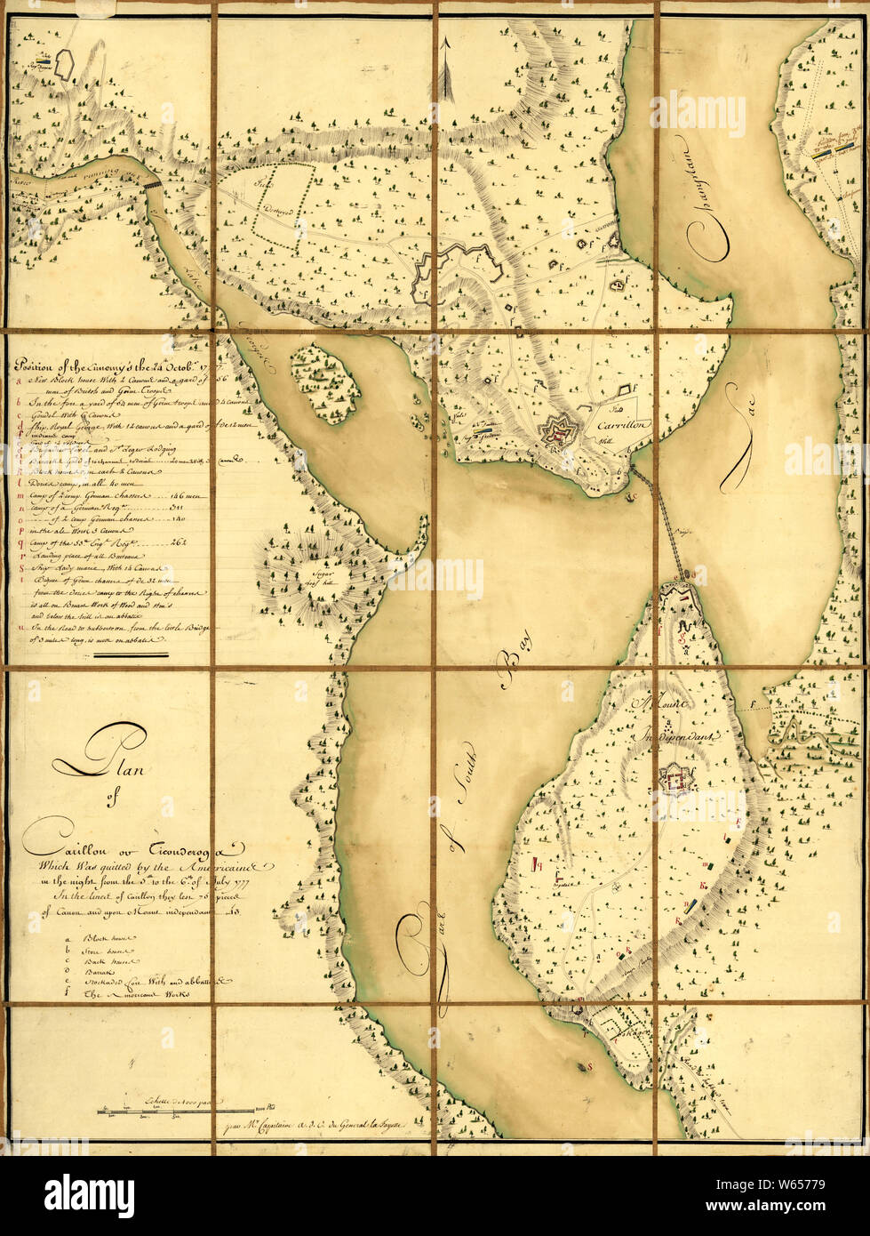 American Revolutionary War Era Maps 1750-1786 738 Plan of Carillon ou ...