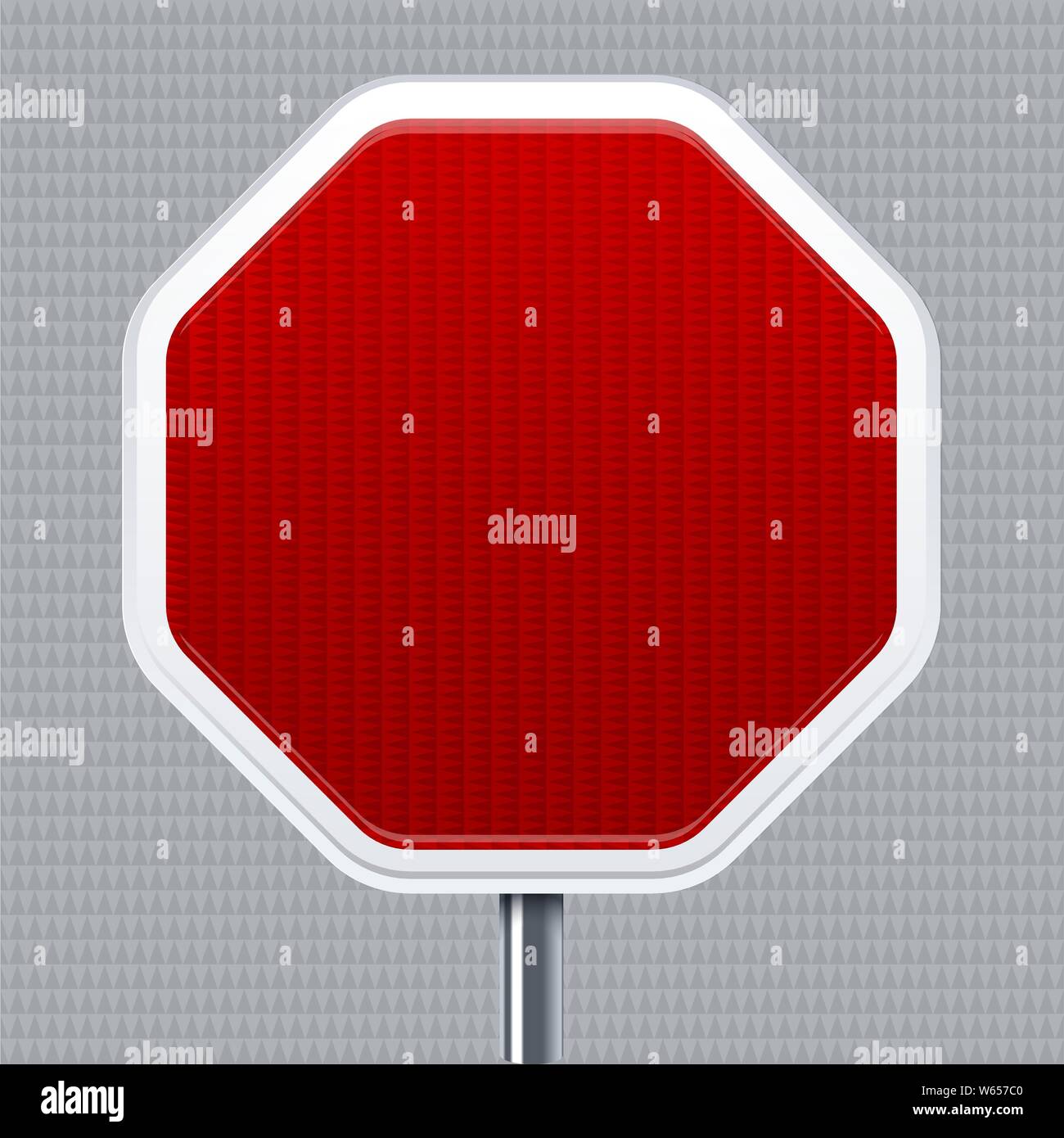 Vector illustration. Stop signal. Traffic road signal with reflective ...