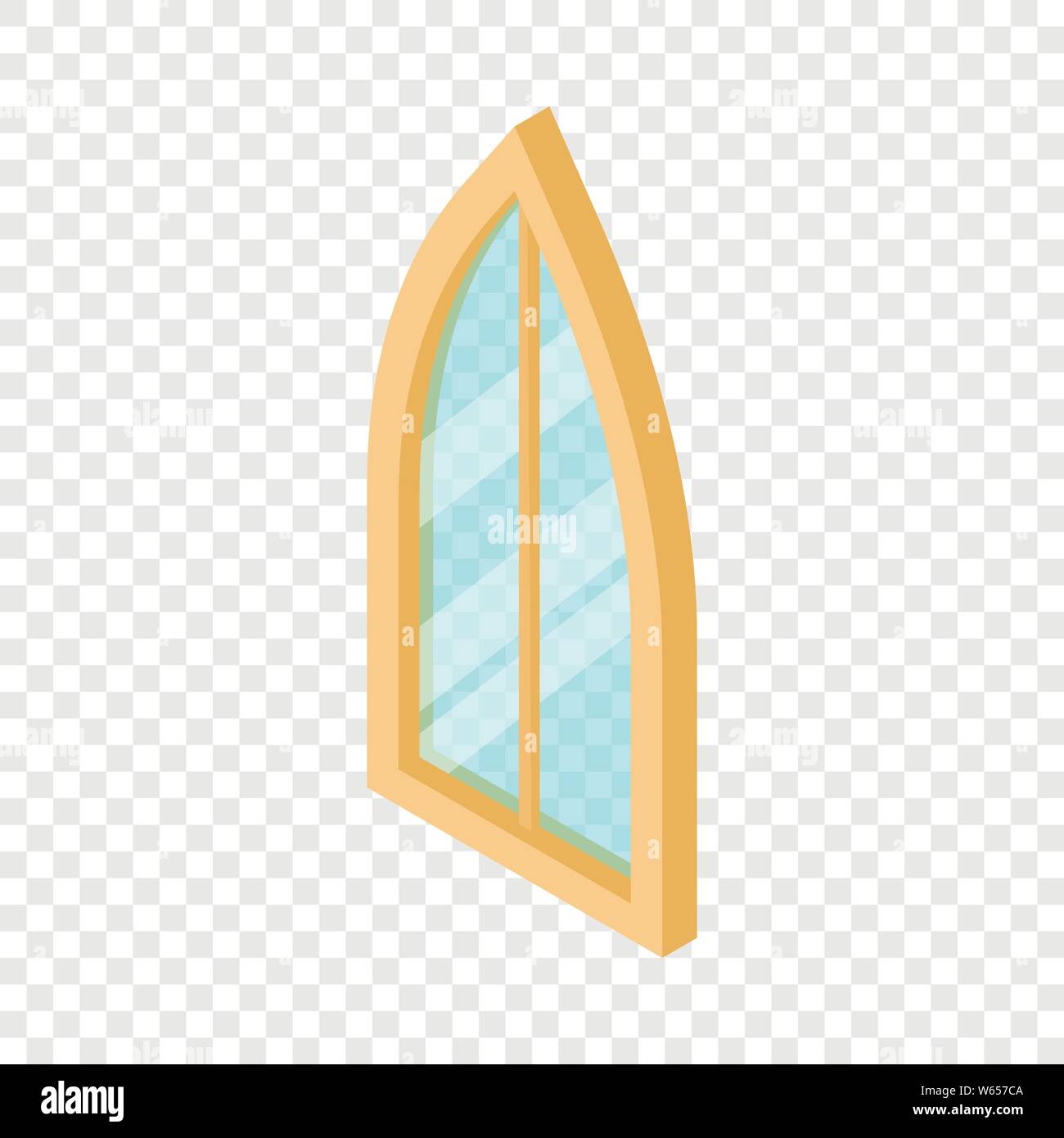 Sharp corner window frame icon, isometric 3d style Stock Vector Image ...
