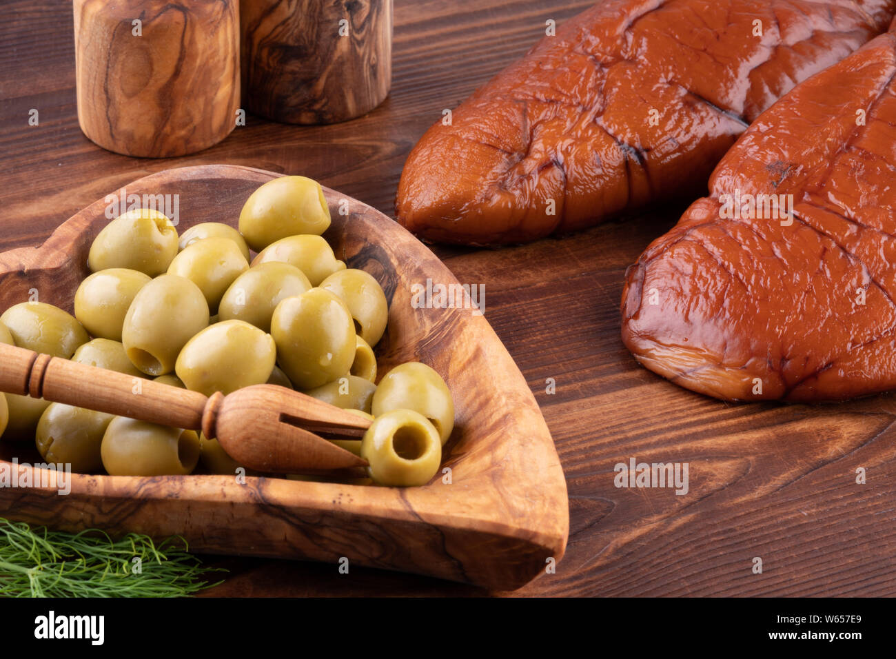 raw smoked cod caviar in wooden background Stock Photo - Alamy