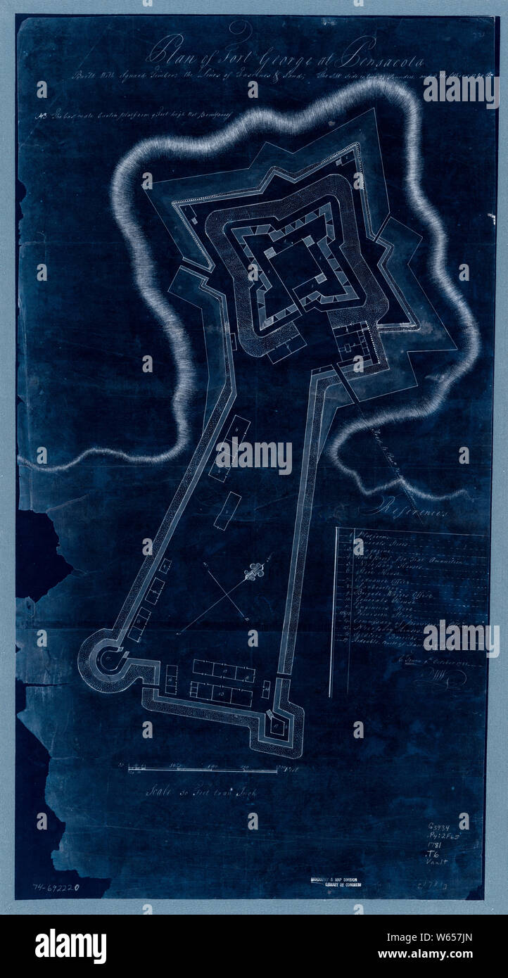 American Revolutionary War Era Maps 1750-1786 743 Plan of Fort George ...