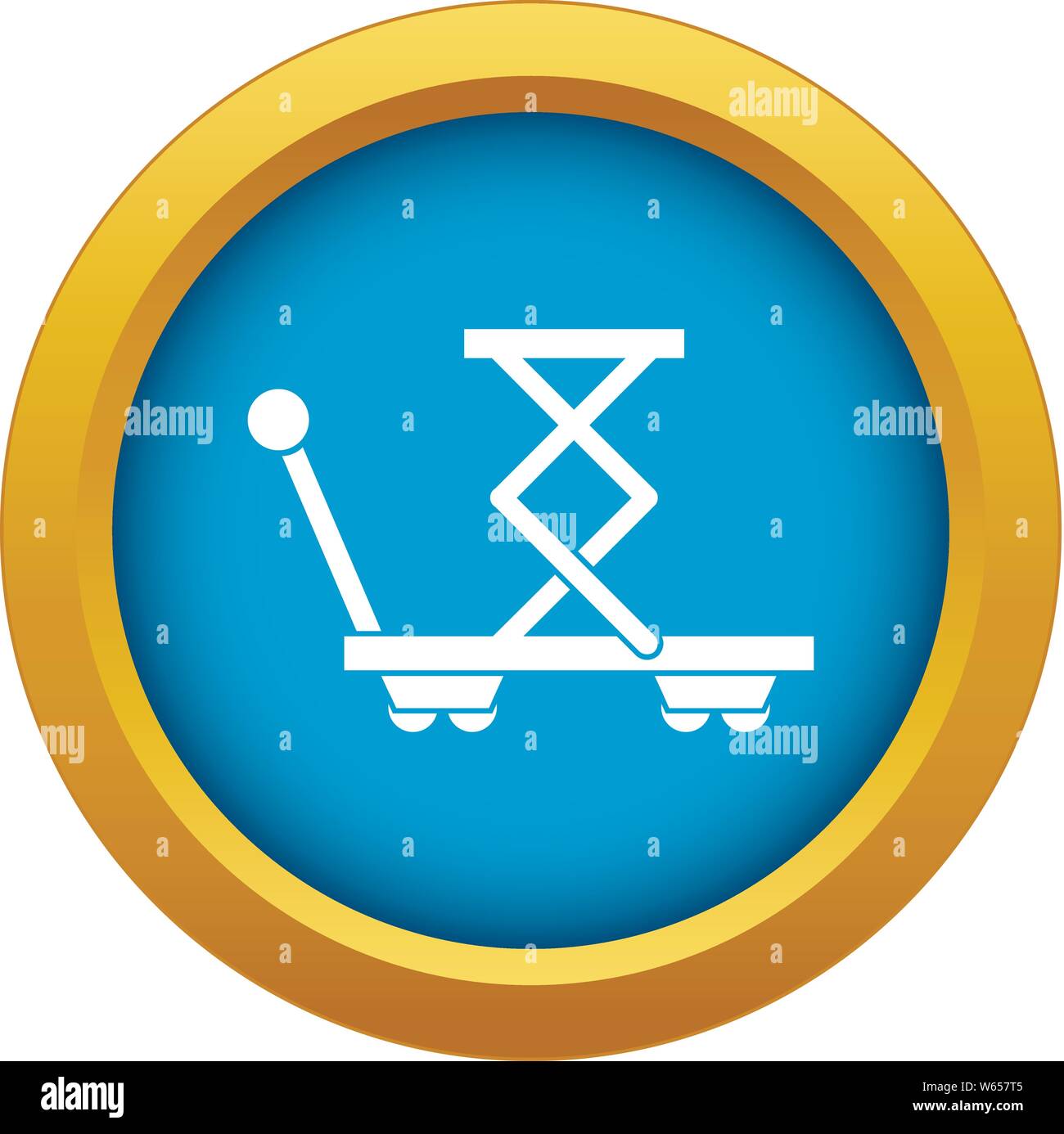 Truck with lifting spring icon blue vector isolated Stock Vector Image ...