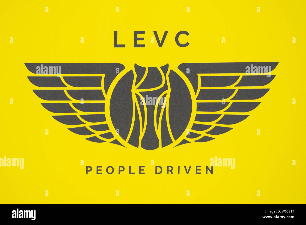 General view of a LEVC logo at the unveiling of the company's 2,500th ...