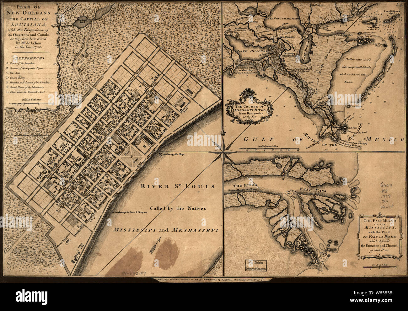 American Revolutionary War Era Maps 1750-1786 750 Plan of New Orleans ...