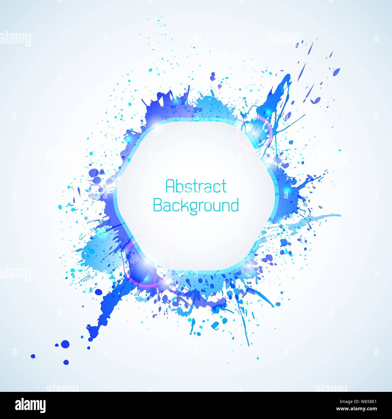 Abstract background with blue elements and drops Stock Vector Image ...