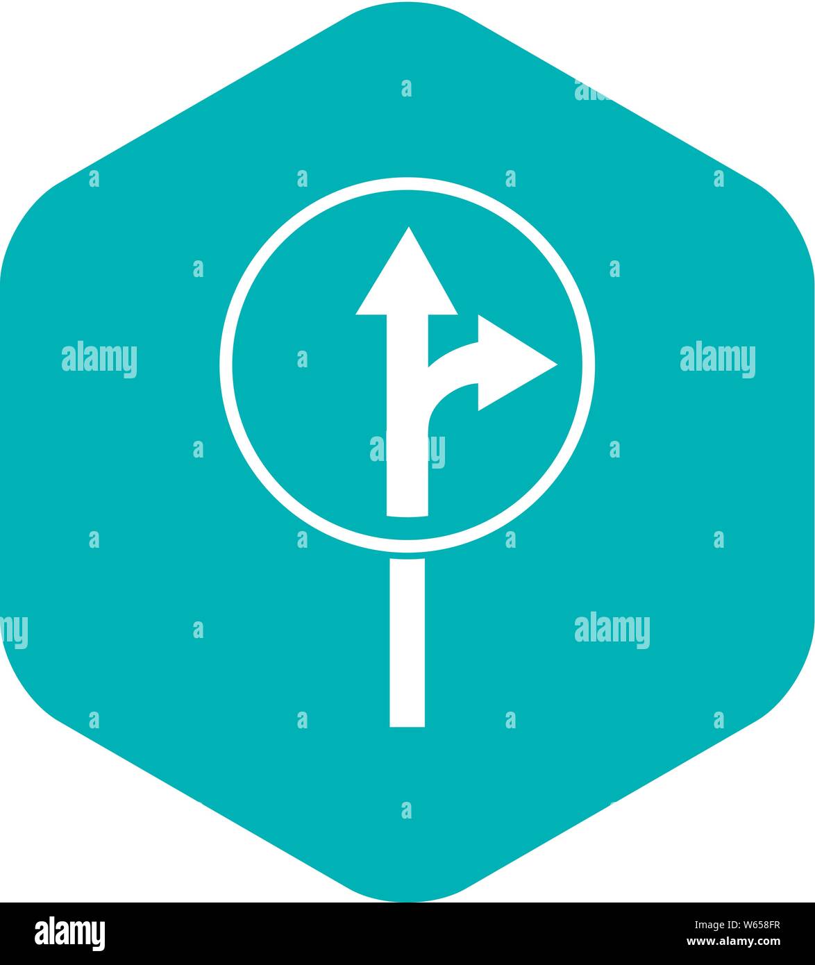 Alternative route sign Cut Out Stock Images & Pictures - Alamy